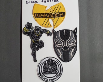 Black Panther Patch Wakanda Forever T'challa Nakia Okoye Shuri Marvel Comics Movie X Avengers ...