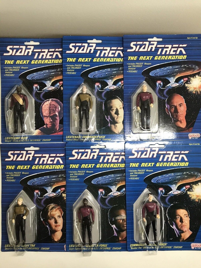 1988 Star Trek:next Generation GALOOB Action Figure Collection - Etsy