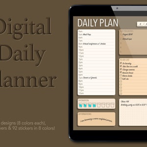 Digital Daily Planner, Goodnotes Planner, iPad Planner | 4 Designs (8 ...