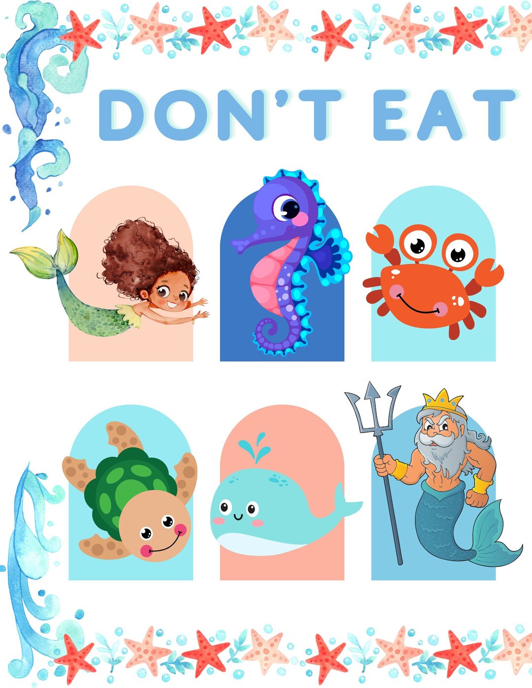 Don't Eat Pete Game - Mermaid/ocean Edition - Etsy
