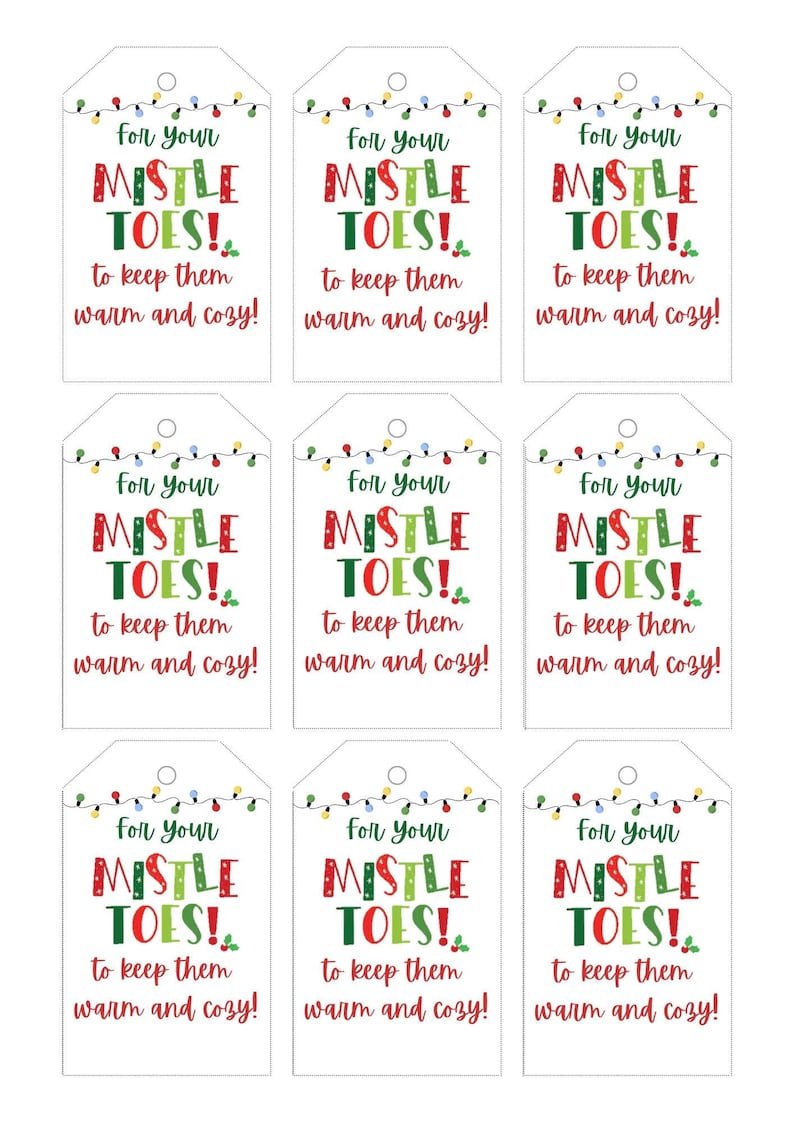 Cozy Socks Christmas Gift Tags - Etsy