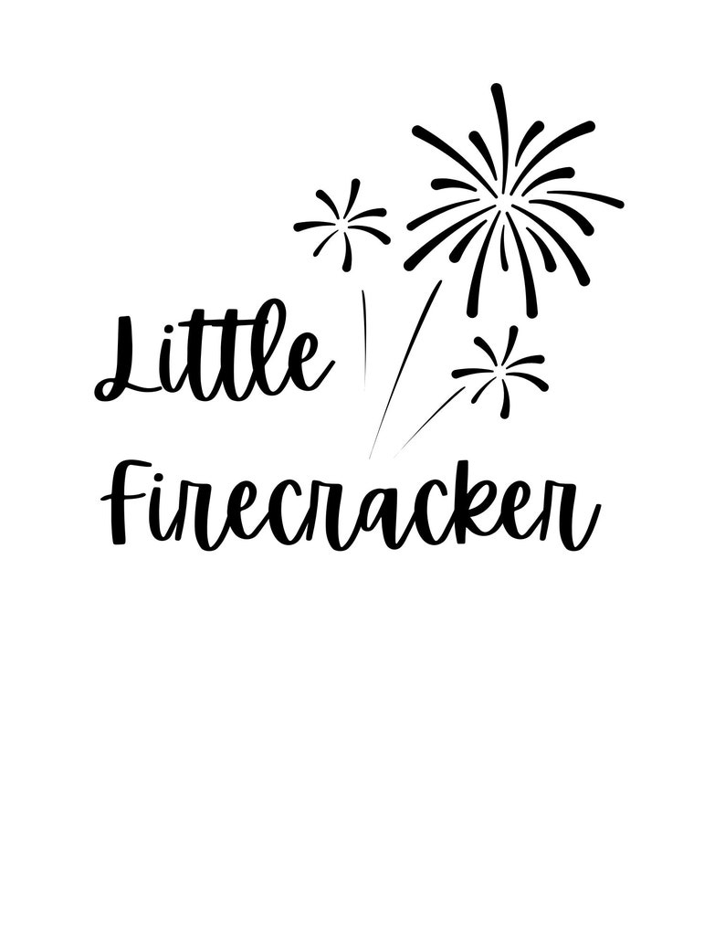 Little Firecracker PNG & SVG File for DIY Baby Gifts Baby's First ...