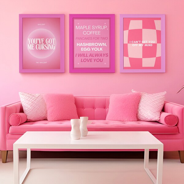 Harry Styles Pink Poster - Etsy