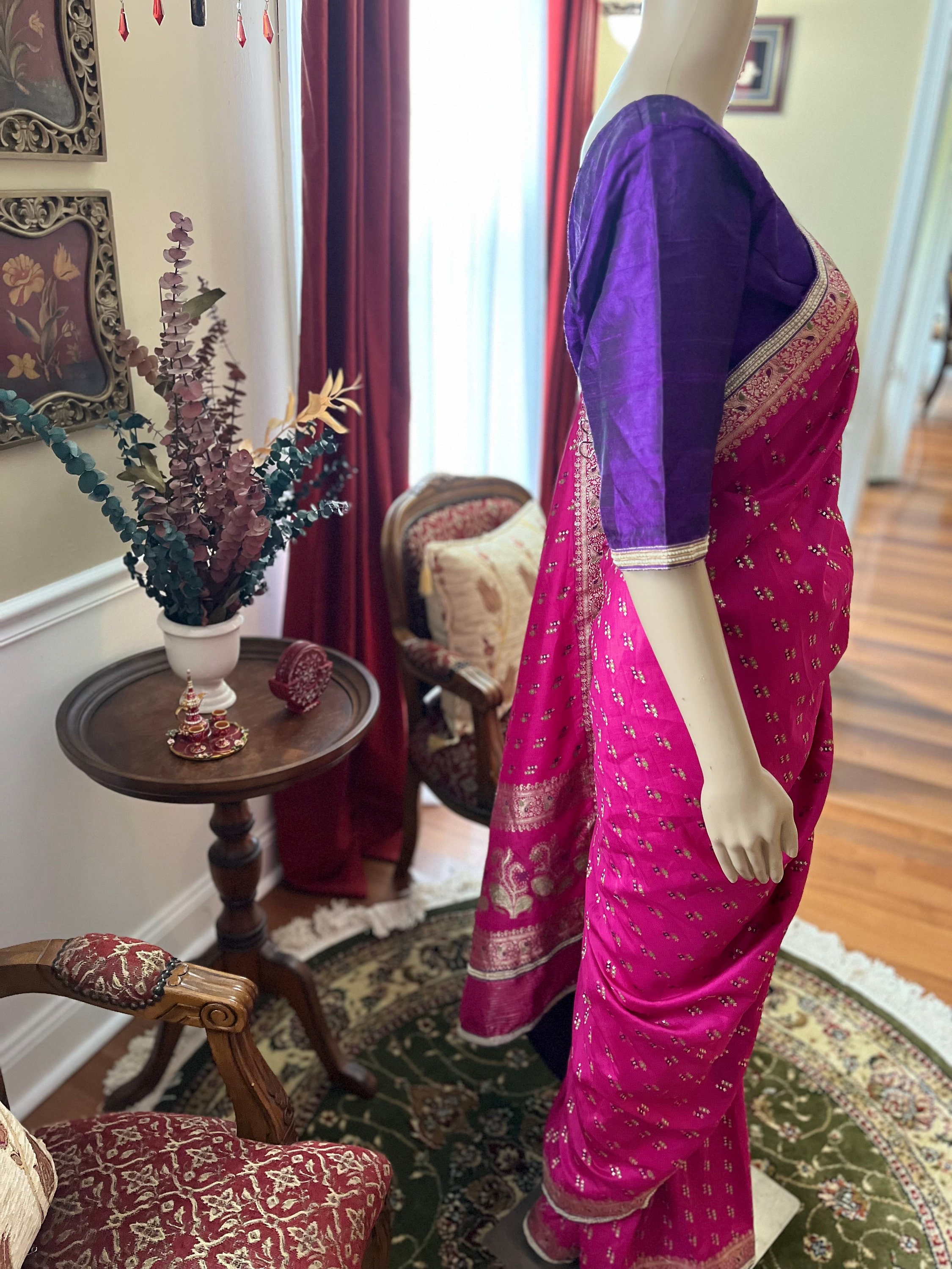Redesigned Vintage Banarasi Silk Saree - Etsy