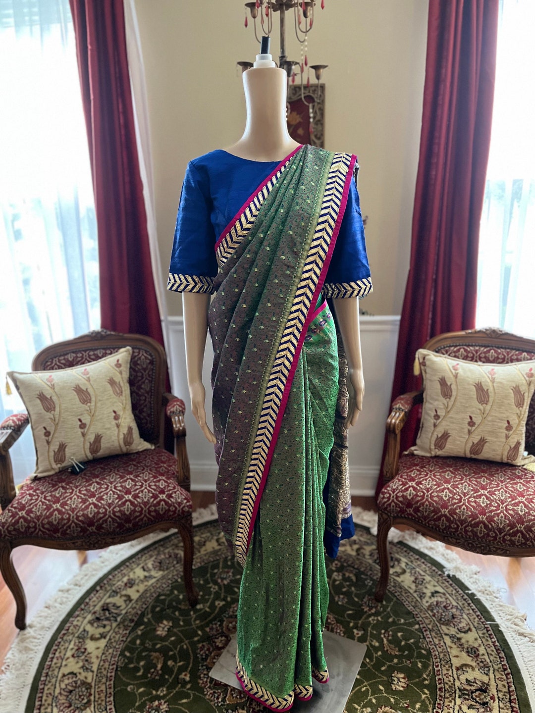 Redesigned Vintage Banarasi Silk Saree - Etsy