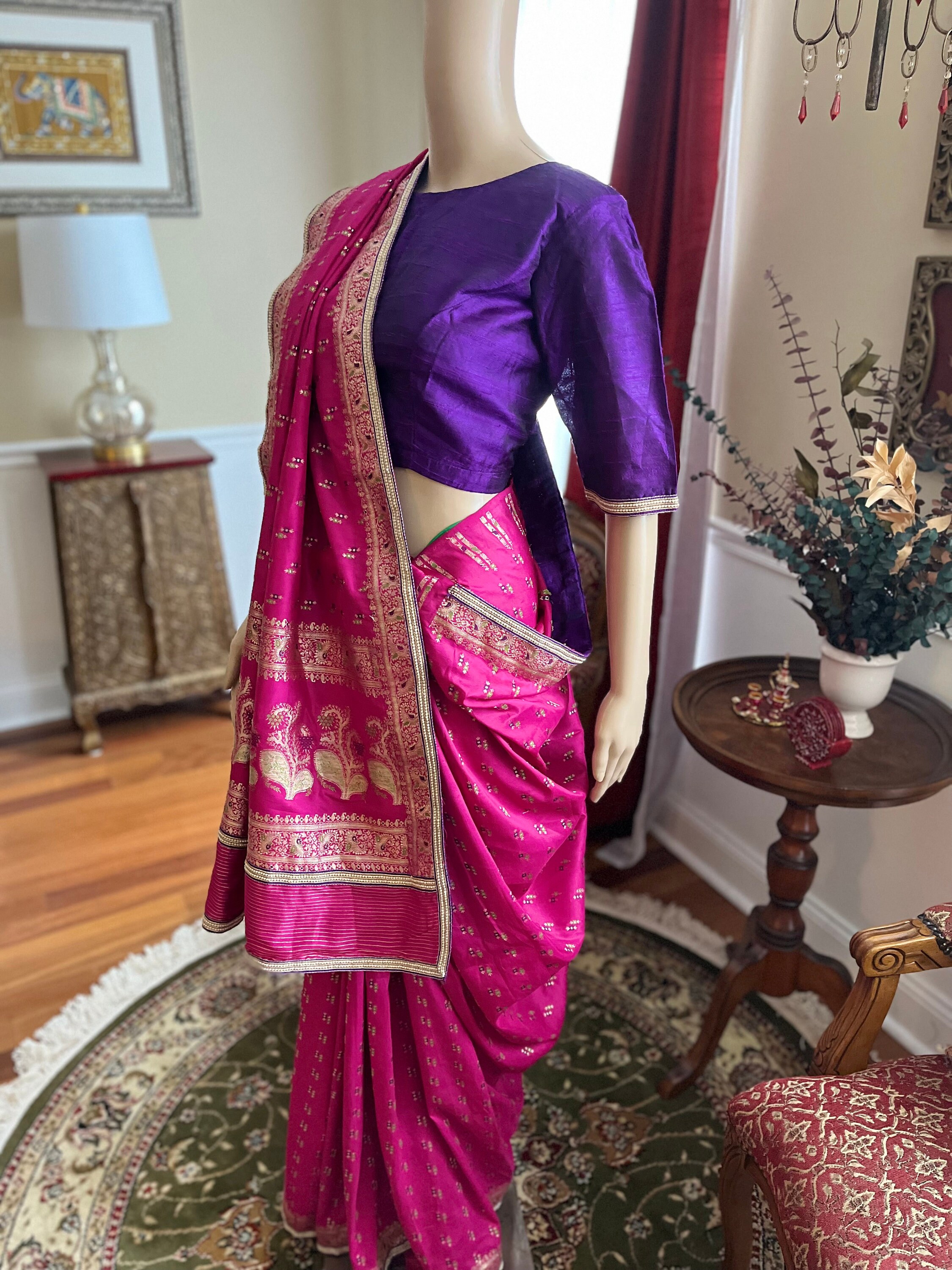 Redesigned Vintage Banarasi Silk Saree - Etsy