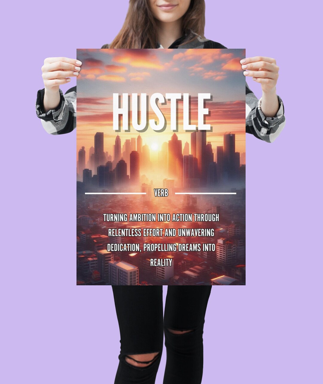 Motivational Hustle Definition Wall Art (poster/canvas) | Perfect for ...