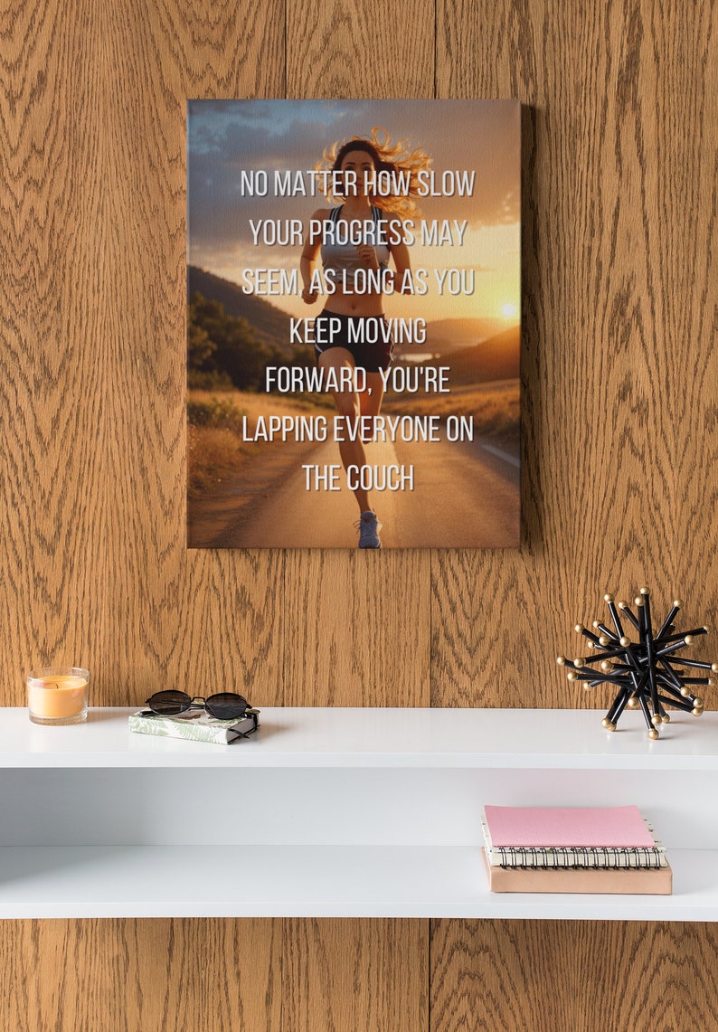 Motivational Running Poster | 'keep Moving Forward' Quote | Female ...