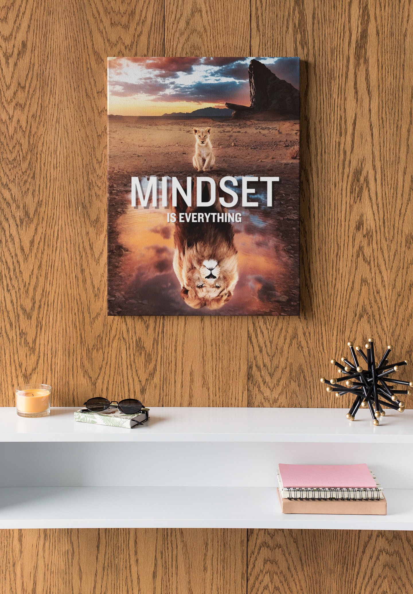 Mindset is Everything Quote Wall Art (poster/canvas) | Lion Cub ...