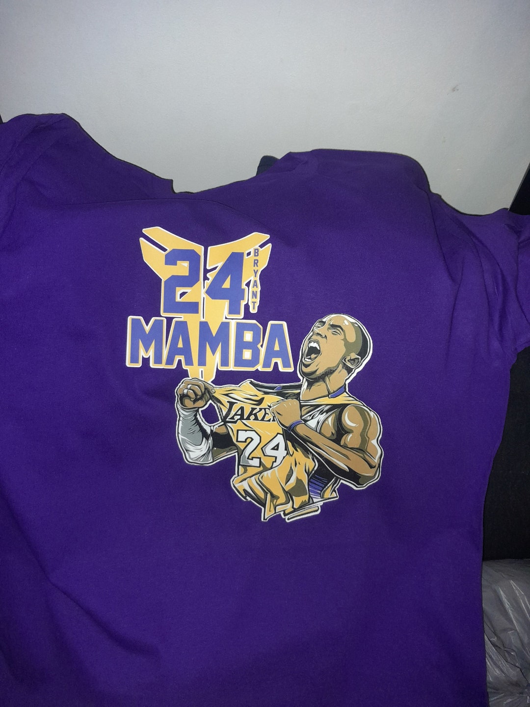 Mamba/ Kobe Bryant Number 24! Purple and Yellow! Nice Graphic T-shirt ...