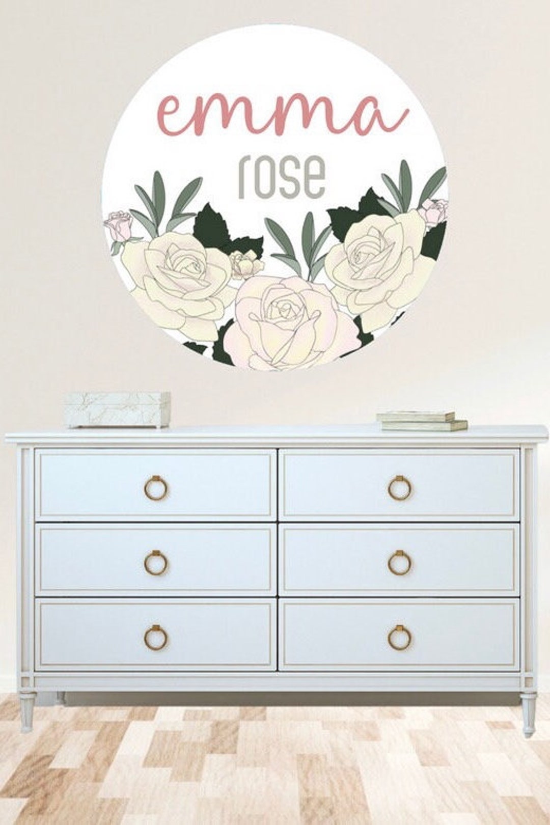 Rose Florals SVG - Roses Floral Nursery Sign SVG - Floral Design ...
