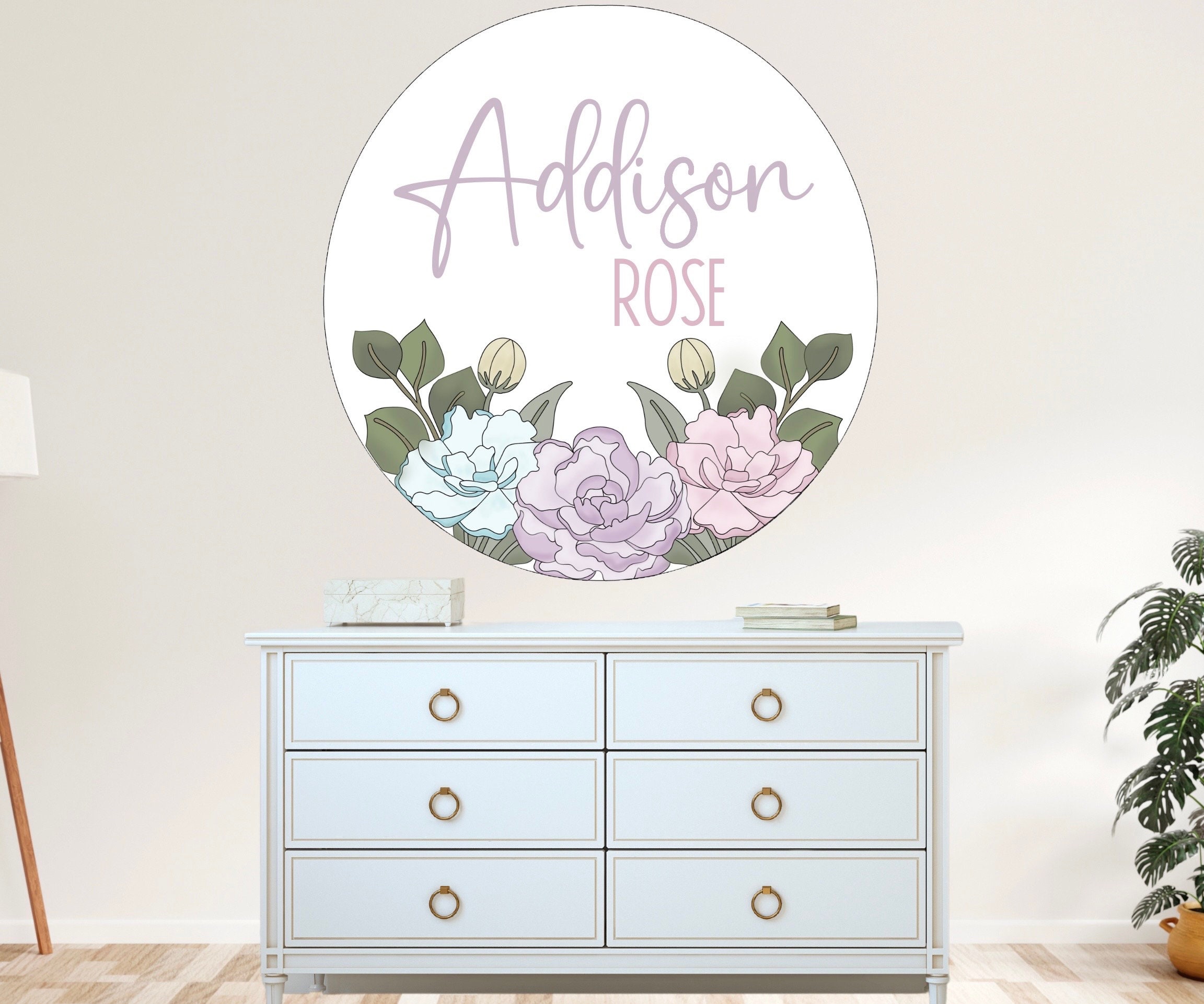 Peony Floral SVG - Peony Floral Nursery Sign SVG - Floral Design ...