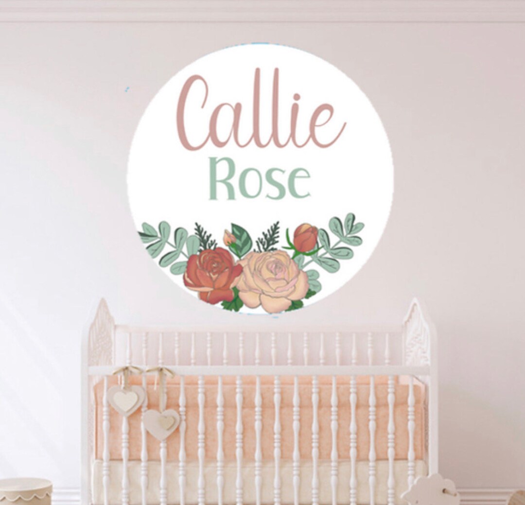 Rose Florals SVG - Roses Floral Nursery Sign SVG - Floral Design ...