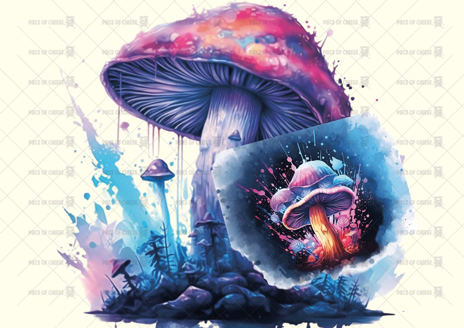 Magic Mushrooms 2 Cliparts | 300dpi | 20 Separate and Printable PNG ...