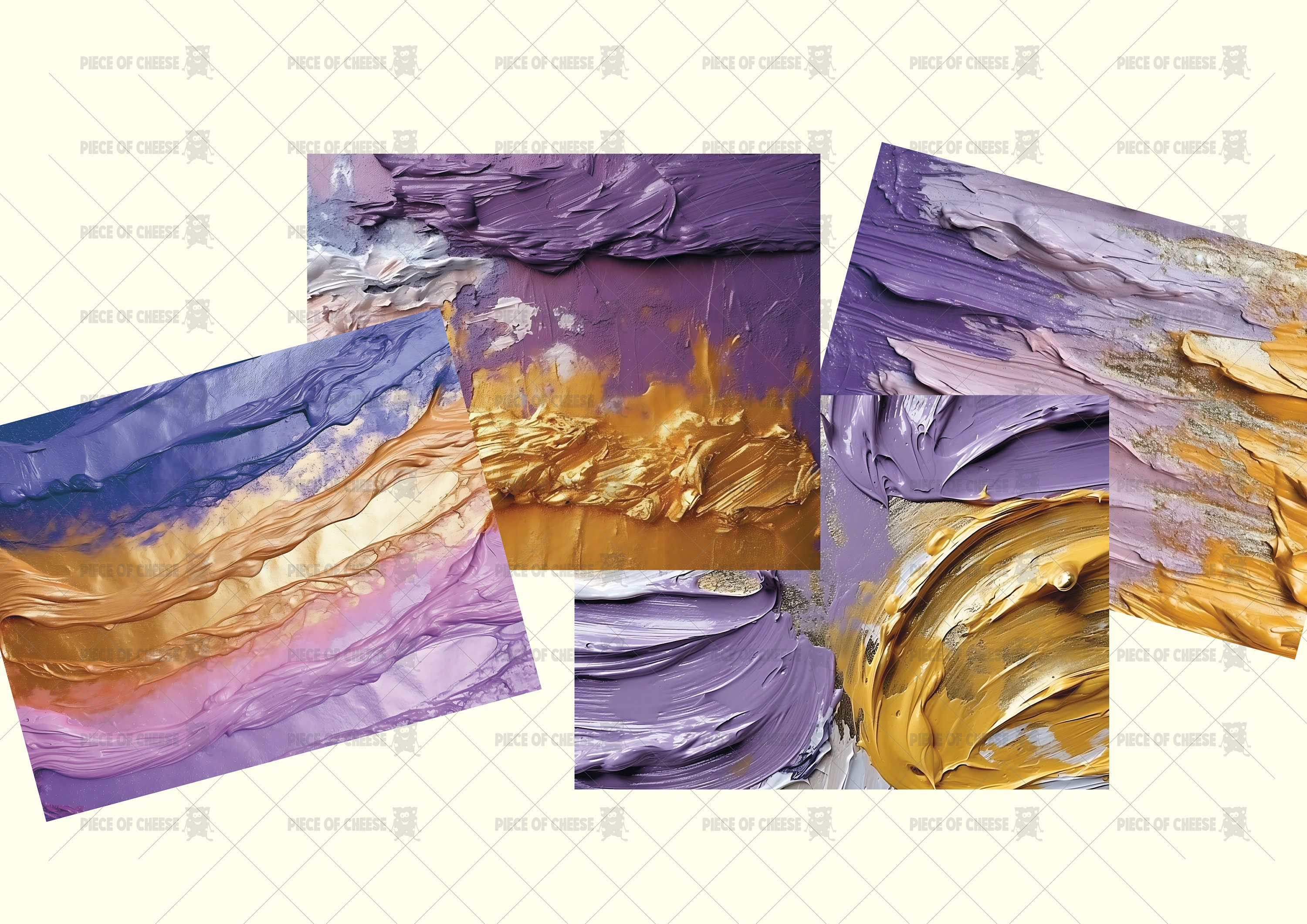 Realistic Acrylic Textures Clipart | 300dpi | 16 Printable Separate PNG ...