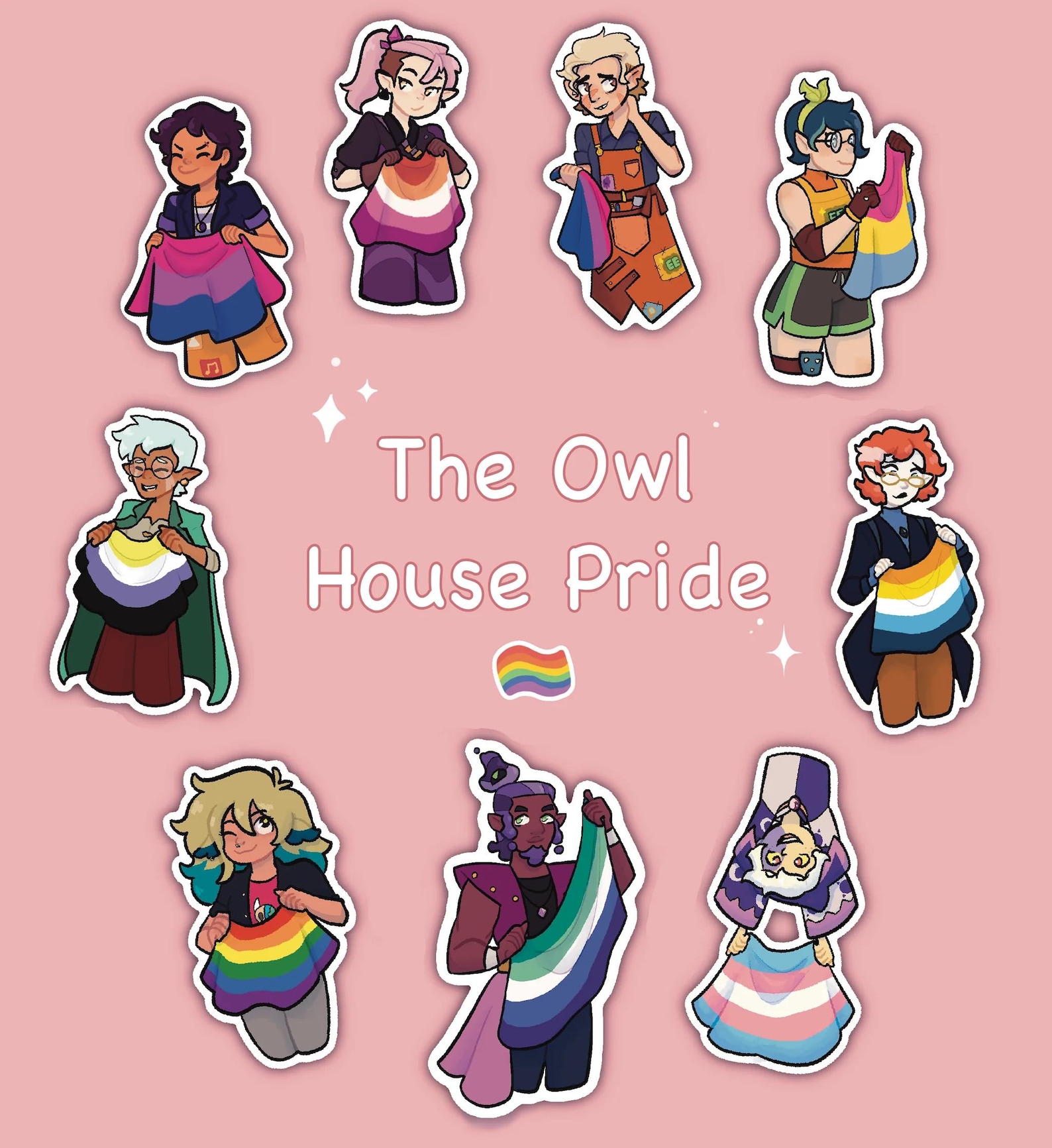 The Owl House Pride Flag Sticker Set - Etsy
