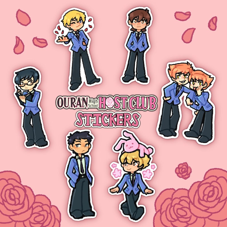 Ouran High School Host Club Stickers: OHSHC Anime Decals - Etsy