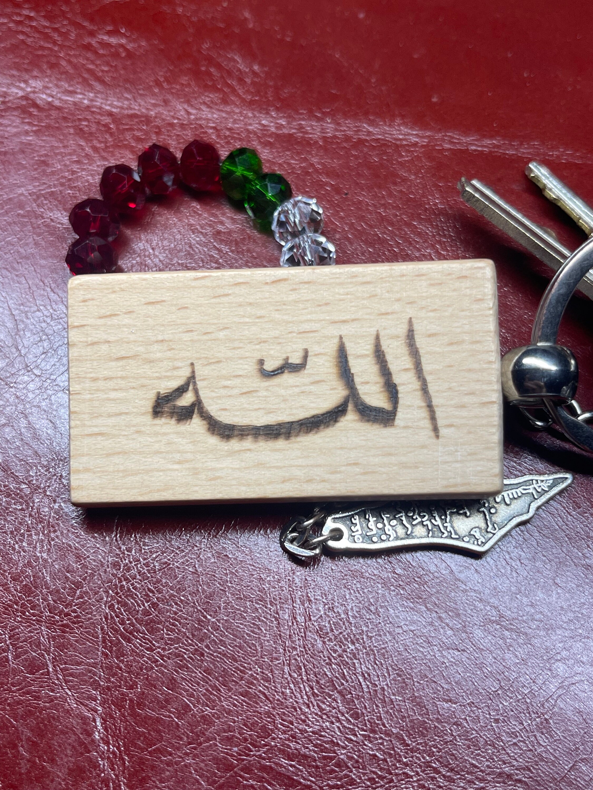 Custom Calligraphy Wood-burnt Keychain - Etsy