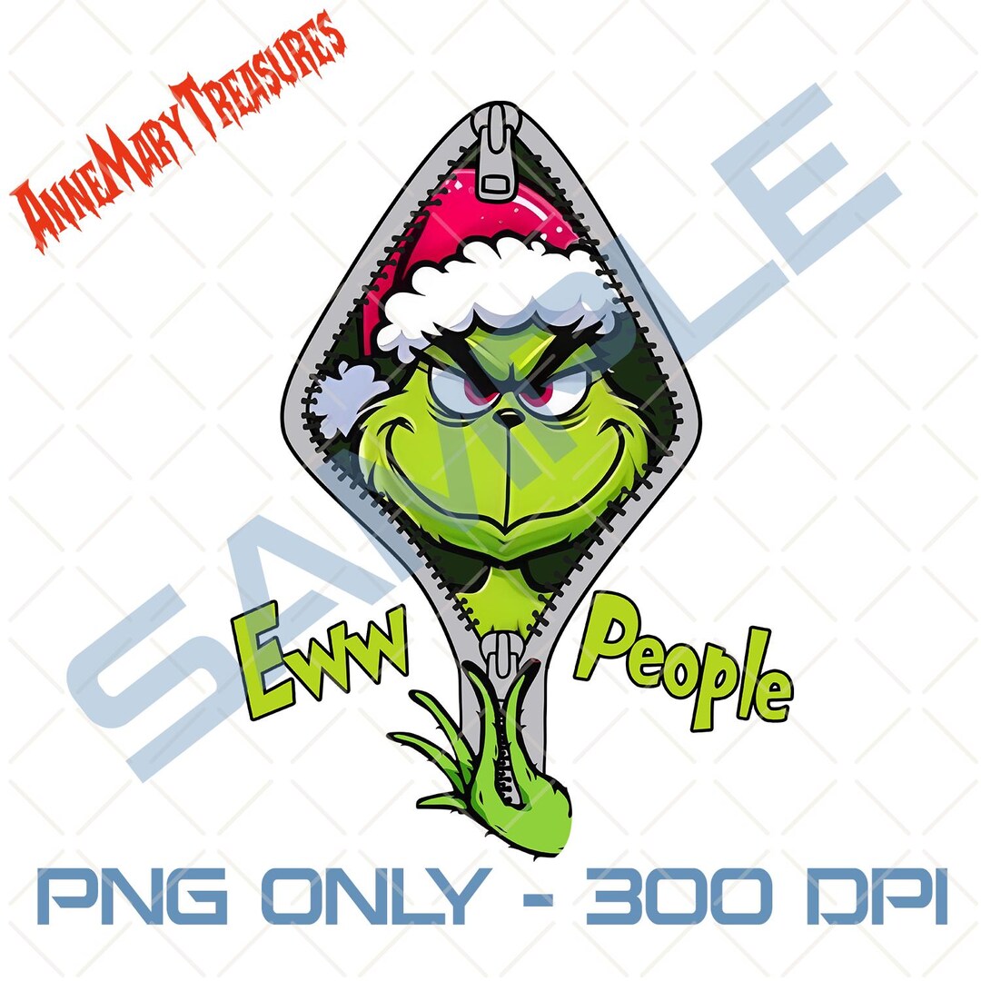 Grinchmas Eww People Zipper Png, Grinchmas Christmas Clipart, Green Guy ...