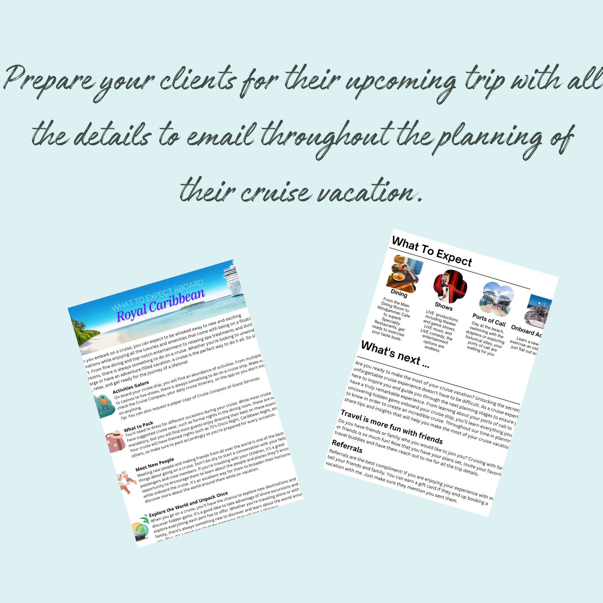 The Ultimate Royal Caribbean Pre-cruise Client Sequence - Etsy