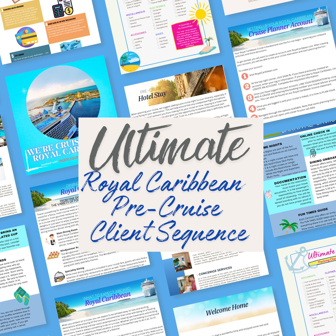 The Ultimate Royal Caribbean Pre-cruise Client Sequence - Etsy