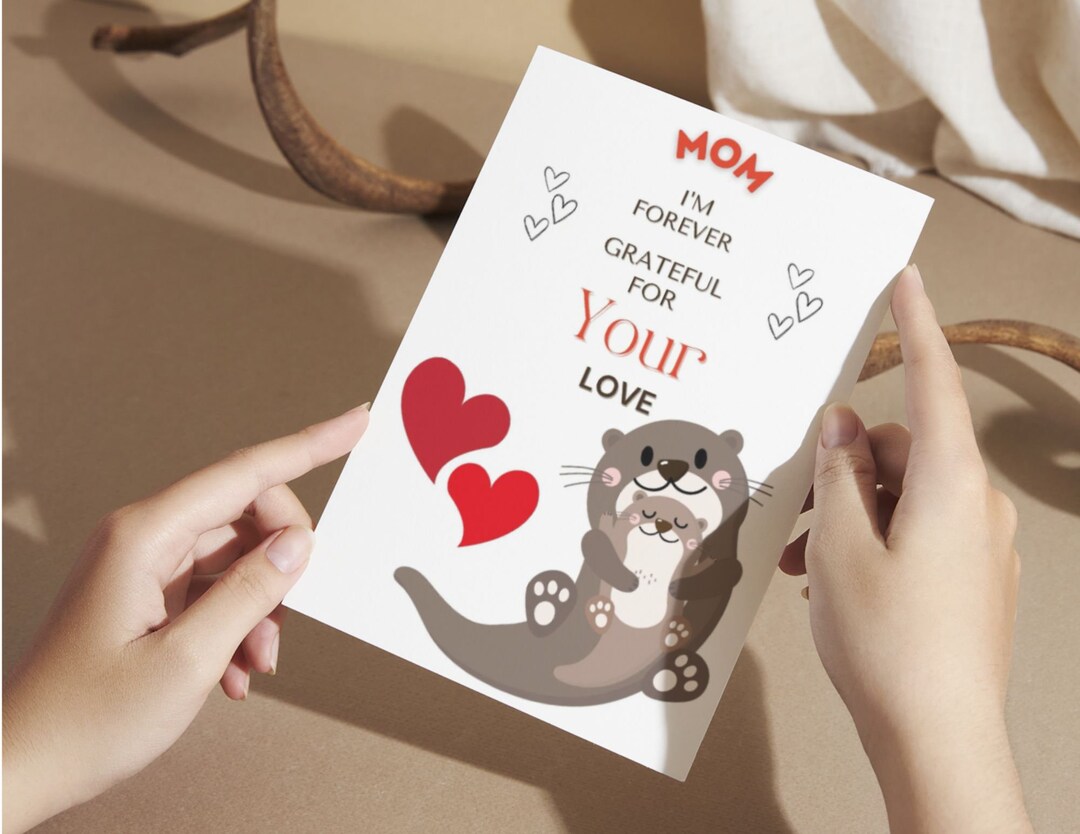 PRINTABLE Mother's Day Card / GIFT for Mother's Day / OTTER Card Mother ...