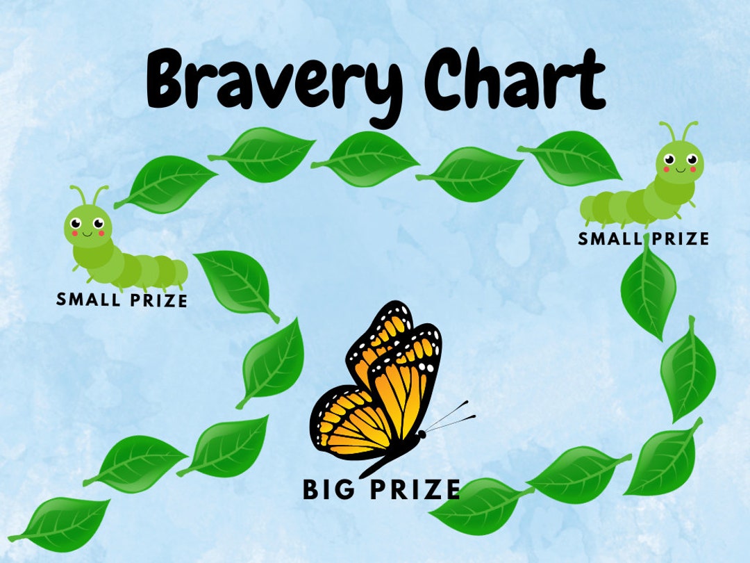 Bravery Chart - Caterpillar/butterfly - Etsy