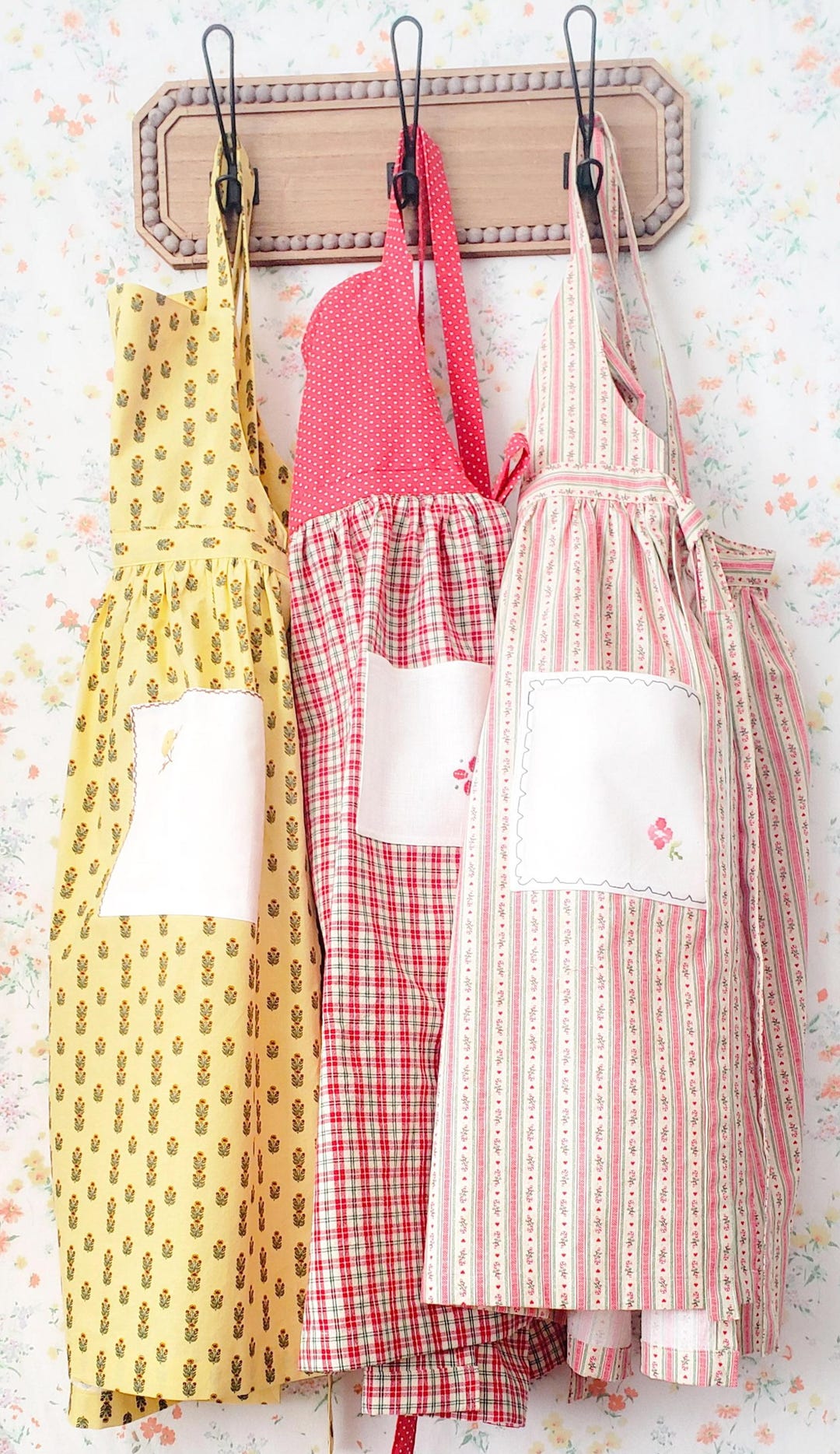 Fall Pinafore, St. Gianna Dress Apron, Kitchen Apron, Autumn Apron, Mom ...