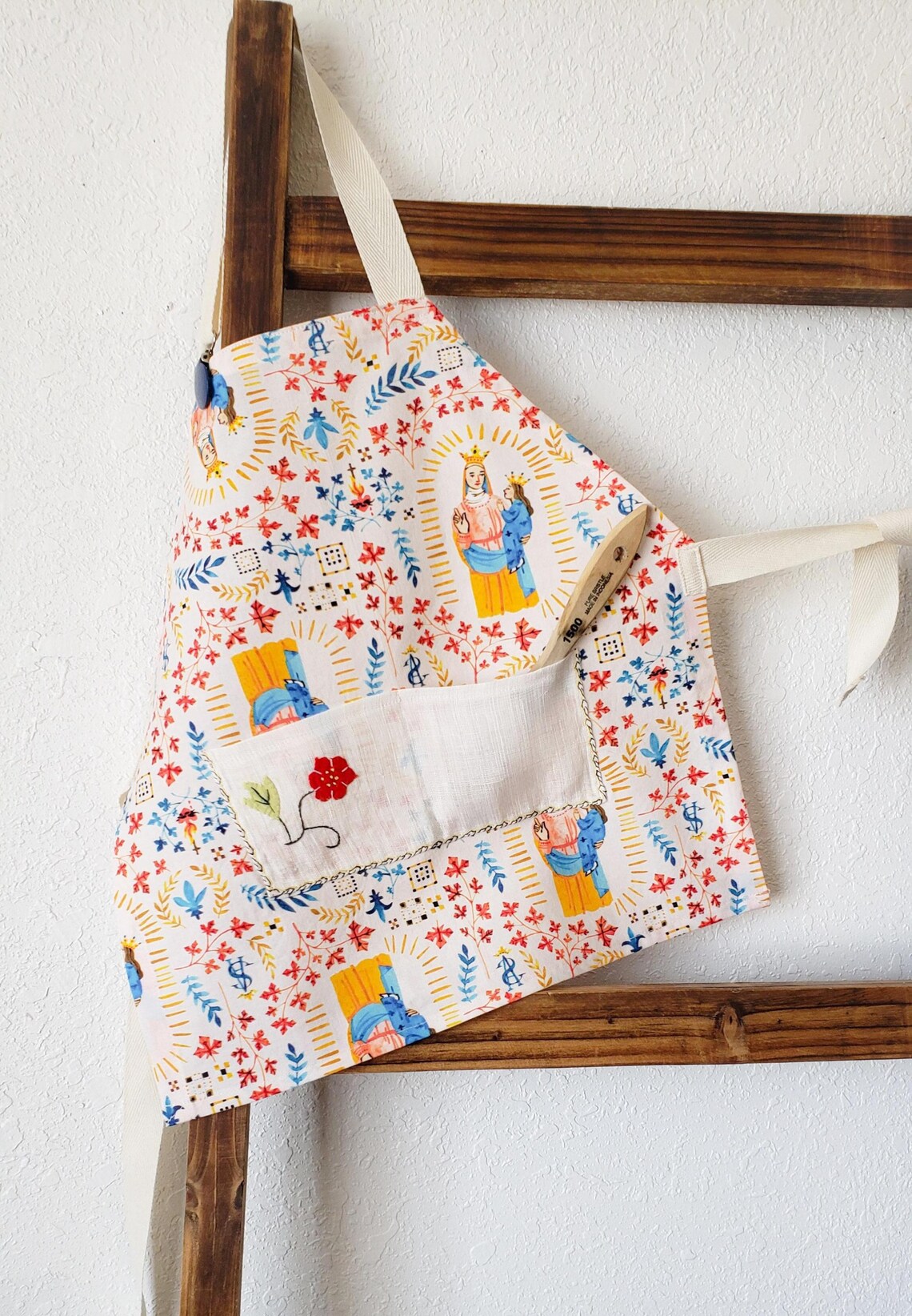 Catholic Toddler's Apron, Apron for Girls, Play Kitchen Montessori ...