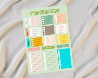 Printable Family Grocery List Planner Digital Weekly Meal Planner ...