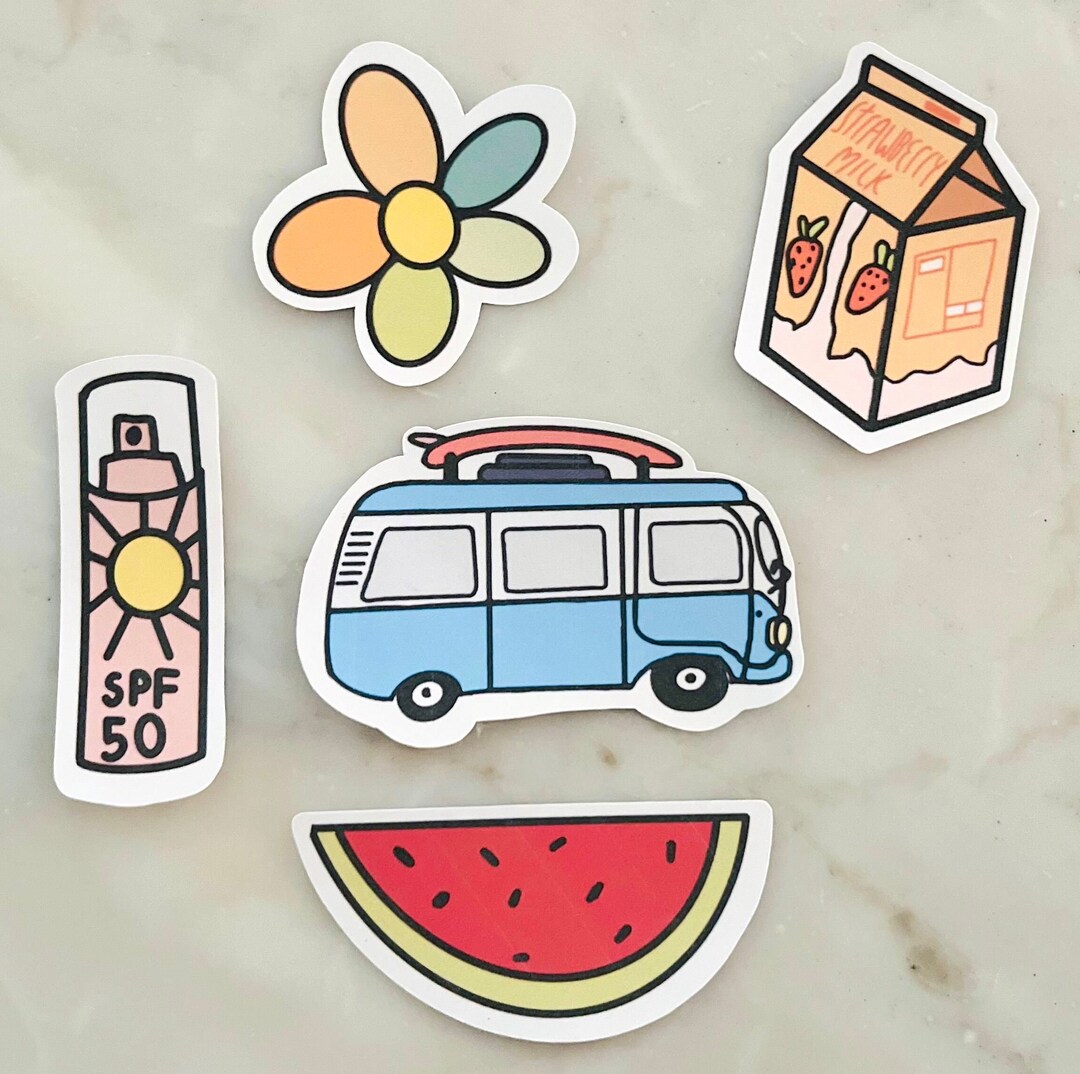 Pastel Summer Sticker Pack - Etsy
