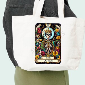 The Queen Tarot Card PNG, Skeleton Funny Tarot Card, Mom Png, Skeleton ...