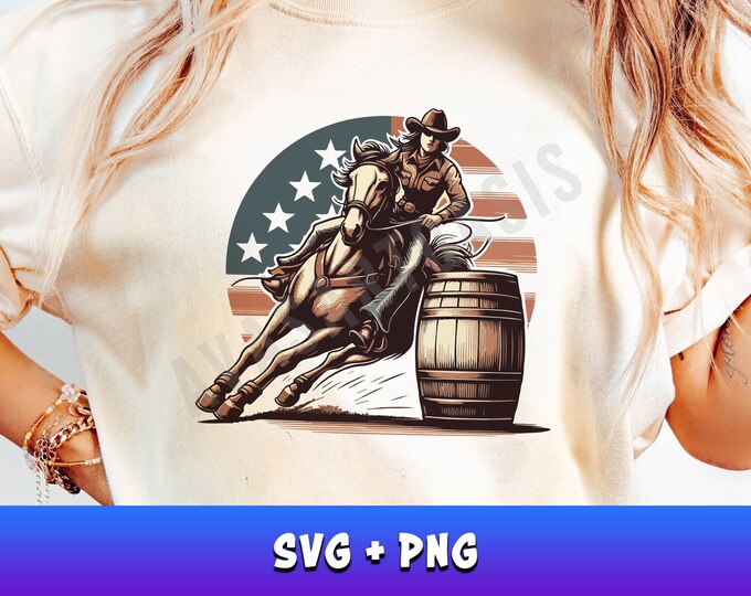 Rodeo Barrel Racer Svg, Cowgirl Png, Barrel Racing Clipart, Rodeo Dxf ...