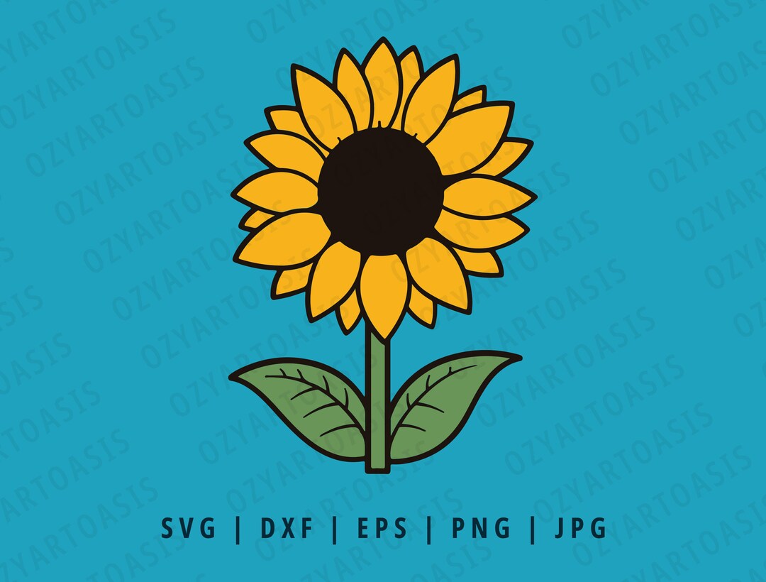 Sunflower Svg Clipart Cricut Svg Floral Svg In Vector Digital