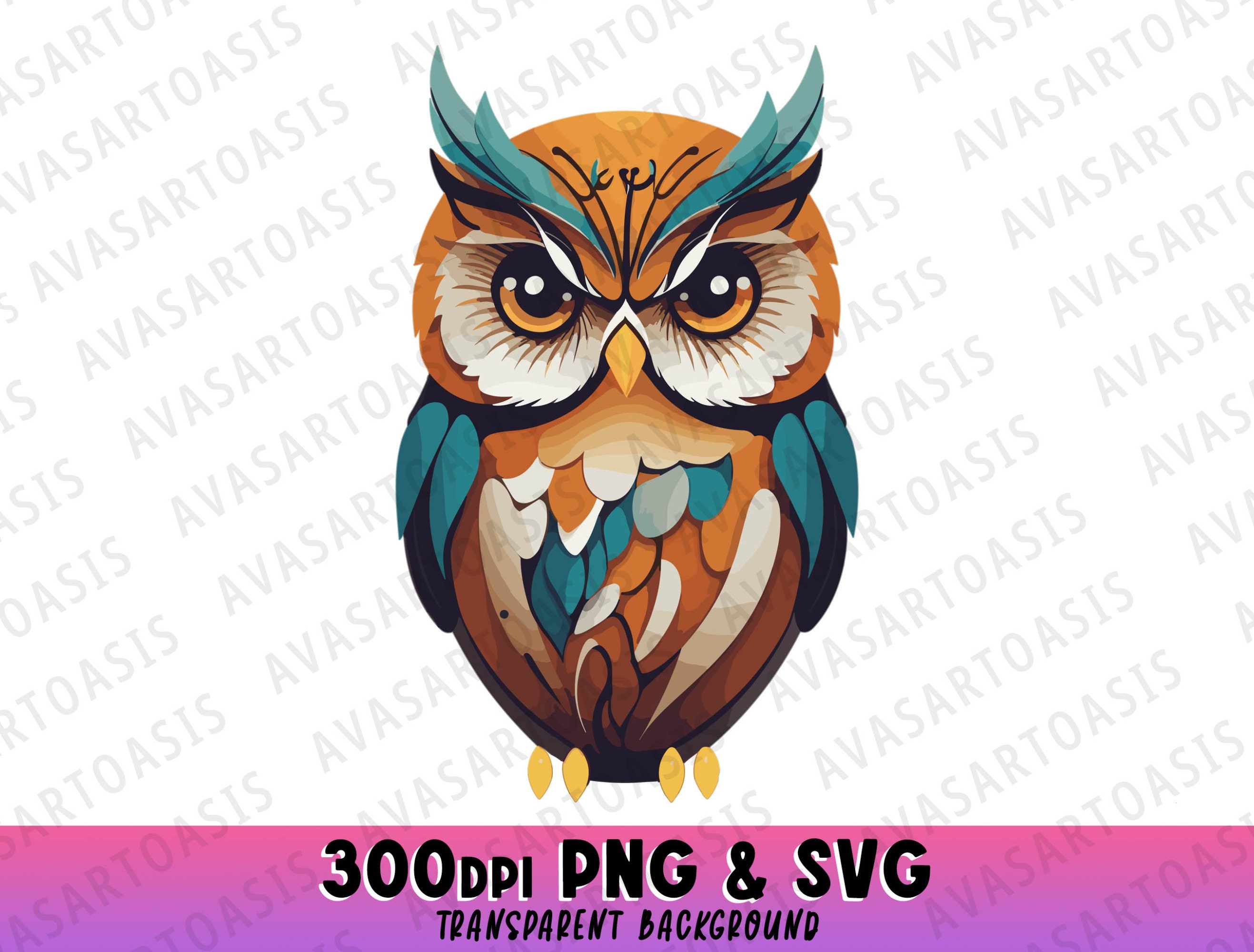 Búho lindo PNG SVG, 300dpi PNG Clipart, Búho png, Animal svg, svg Clip ...