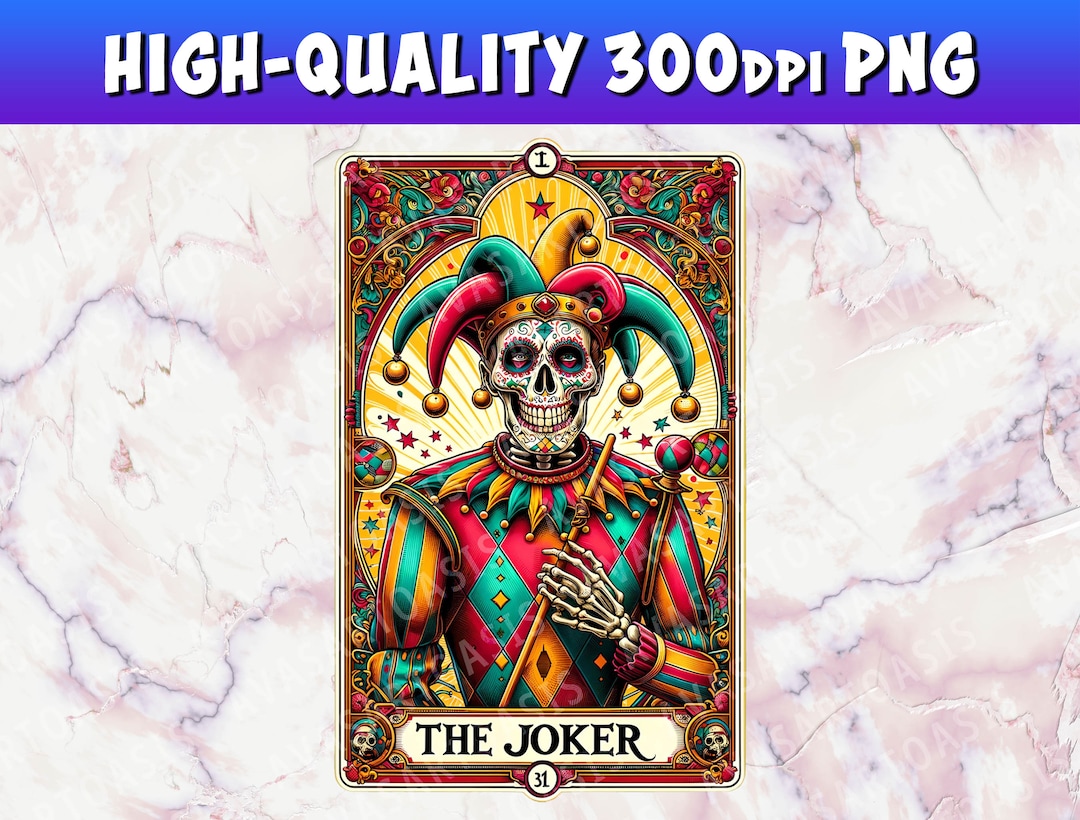The Joker Funny Tarot Card PNG, Skeleton Tarot Card, Sarcastic Png ...