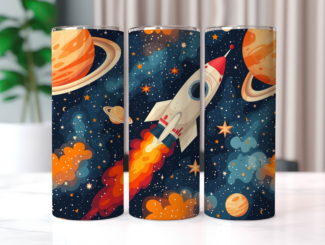 Rockets and Planets Kids Tumbler Wrap, 20 Oz Tumbler Sublimation ...