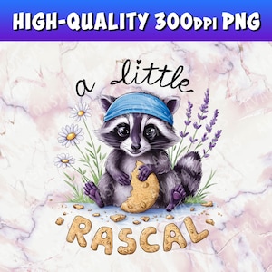 A Little Rascal Png, Cute Racoon Png, Toddler Png, Nursery Decor, Kids ...