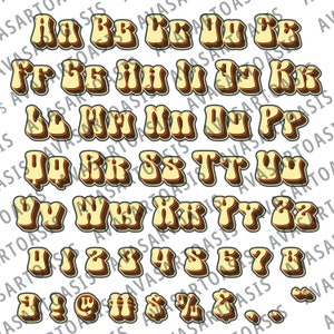 3D Retro Groovy Font PNG & SVG, Retro Font SVG, Retro Drop Shadow Font ...