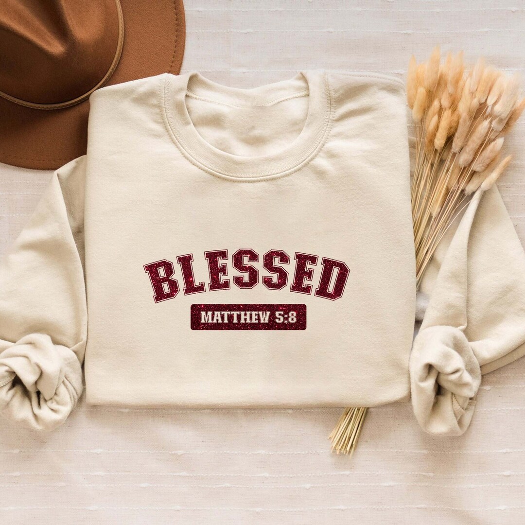 Matthew 5:8 Blessed PNG, Bible Verse Matthew 58, Christian PNG, Red ...