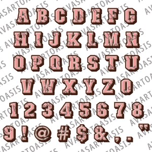 3D Varsity Font SVG PNG, Varsity Letters, Jersey Numbers, Alphabet Png ...