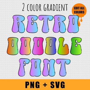 Retro Doodle Font SVG PNG, Doodle Letters Retro Font SVG, Doodle ...