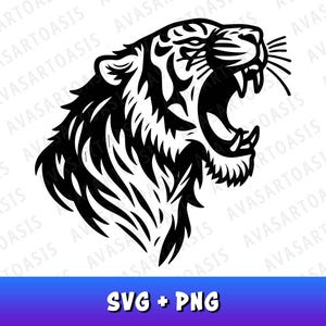 Tiger SVG PNG, Jungle Animal Clipart for Cricut and Silhouette, Safari ...