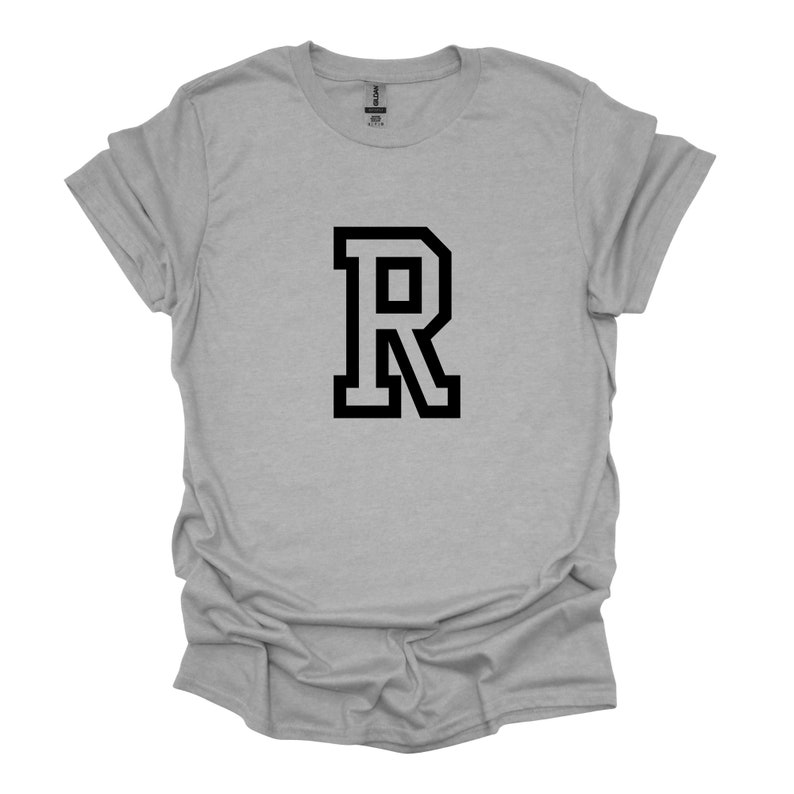 Alphabet Letter T-shirt, Unisex Adult Clothing, LETTER R - Etsy