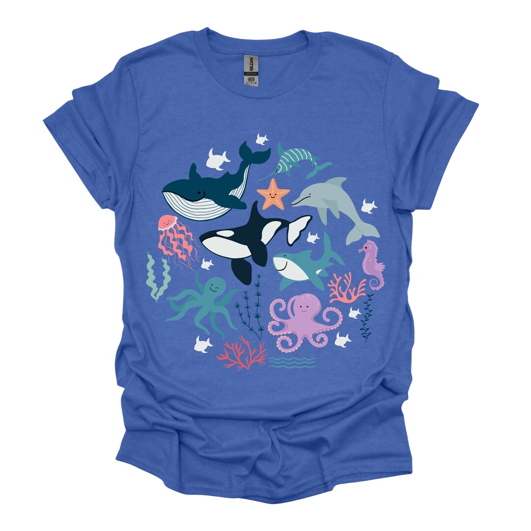 Under the Sea Shirt, Sea Animals Shirt, Marine Life Lovers Tee, Gift ...