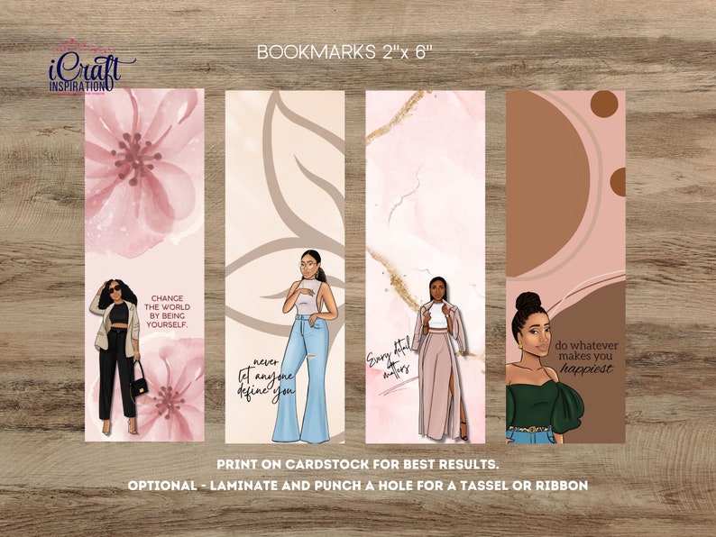 4 Printable Bookmarks | Motivational Quotes | Positive Affirmation ...