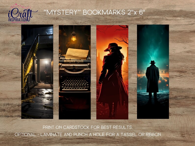 4 Printable Bookmarks for Mystery Lovers | Crime Fighter Bookmarks - Etsy