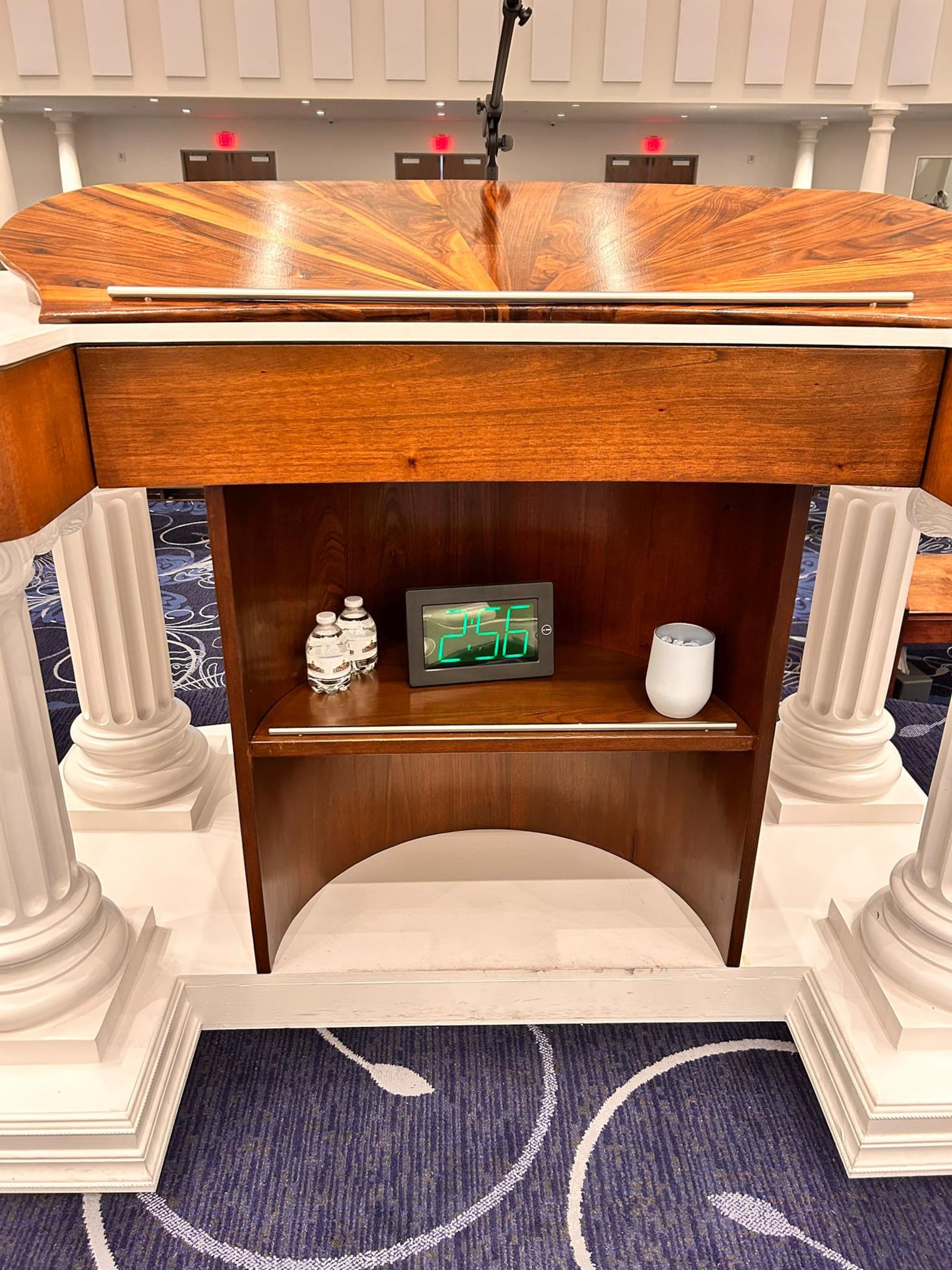 Christian Pulpit With Black Walnut Desk Podium Sunburst Design - Etsy