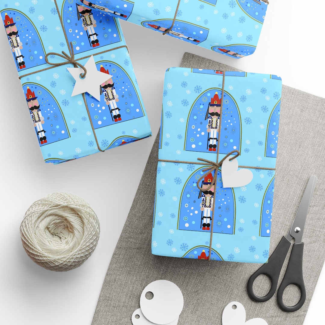 Greek Evzone Nutcracker Gift Wrap, Greece Traditional Soldier ...