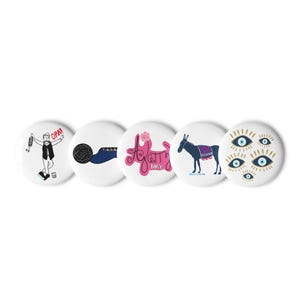 Greek Themed, Greek Apparel , Greek Summer Pins, Set of Pin Buttons - Etsy